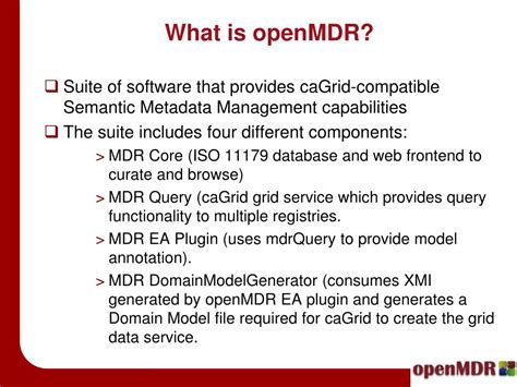 Ppt Openmdr Generating Semantically Annotated Grid Services