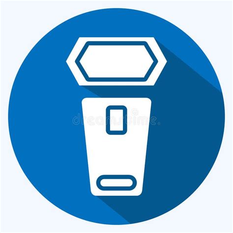 Icon On Camera Lighting Related To Photography Symbol Long Shadow Style Simple Design