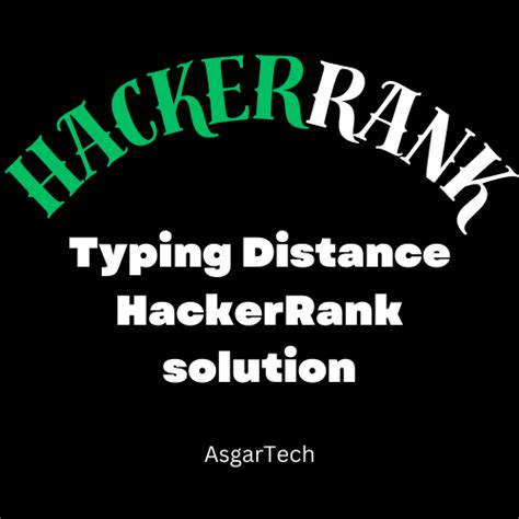 Typing Distance HackerRank Solution