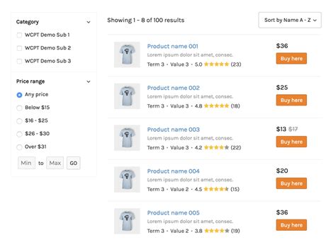 Product Table And List Builder For Woocommerce Lite Wordpress Plugin