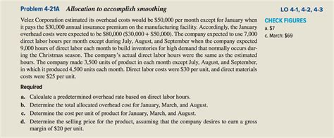 solved problem 4 21a allocation to accomplish smoothing lo