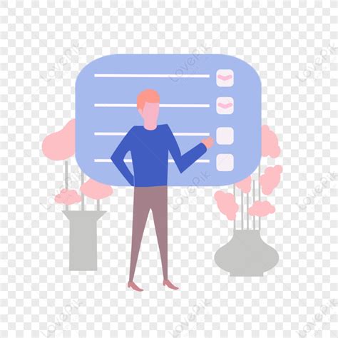 만화 손으로 그린 사무실 계획 시트 효율 그림 일러스트 분홍 업무 Png 일러스트 무료 다운로드 Lovepik