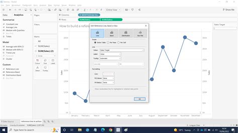 How To Build Reference Line Parameter Action The Data Babe