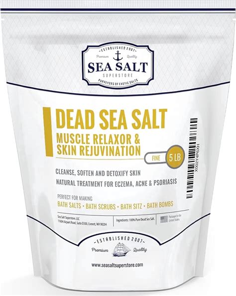 Sea Salt Superstore Natural Dead Sea Salt For Soaking Fine Grain