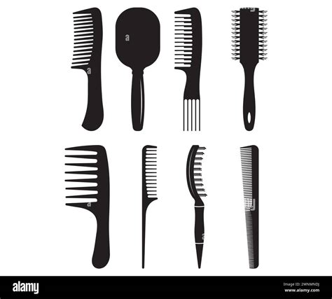 Comb Vector Hair Comb Bundle Hairdresser Tools Comb Clipart Hair