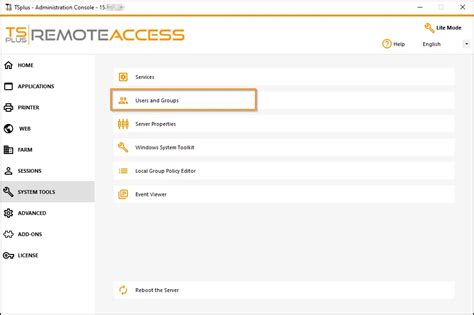 how to create an rdp user for a desktop or server tsplus