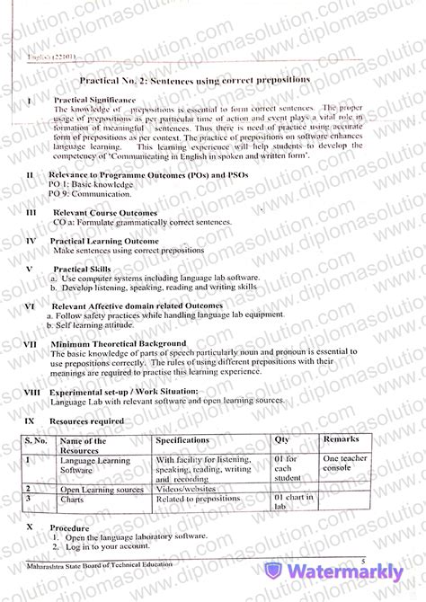 Msbte Communication Skills English Lab Manual Answers Pdf Msbte Diploma 311303 K Scheme Pdf