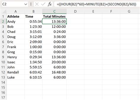 Excel How To Convert Hh Mm Ss To Minutes