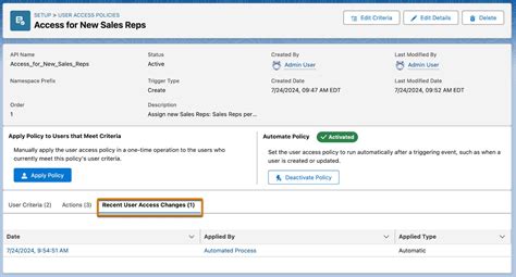 Create A User Access Policy Salesforce Trailhead