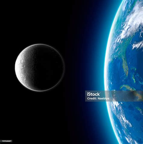우주에서 볼 수 있는 달과 지구 배경에서 달 표면과 지구 지구에서 본 달 0명에 대한 스톡 사진 및 기타 이미지 0명 3차원 형태 50주년 Istock