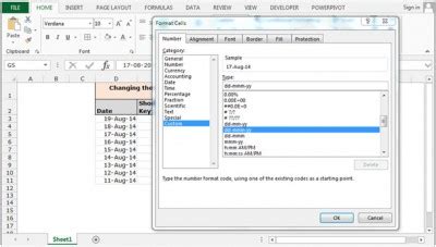 Changing The Cell Formatting From Date To Number In Microsoft Excel