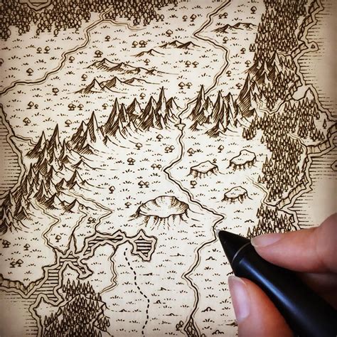 How To Draw A Fantasy Map By Hand Forced Logbook Photos NBKomputer