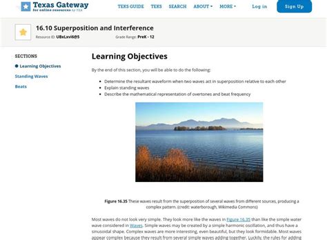 Texas Gateway Superposition And Interference Unit Plan For 11th 12th