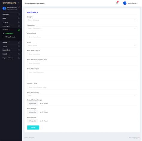 Shopping Portal Project Using Python Shopping Portal Management
