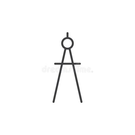 Drafting Compass Icon Set Architect Architecture Drawing Tool Vector