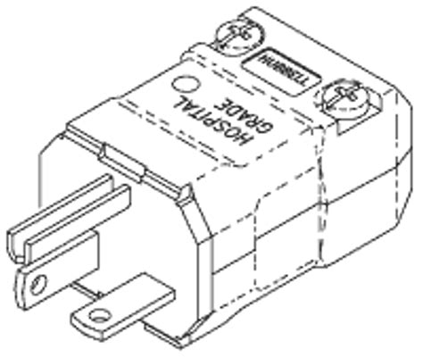 Hospital Grade Male Plug 20a 250vac Nema 6 20p Replacement Oem Part Oem Part Not Available