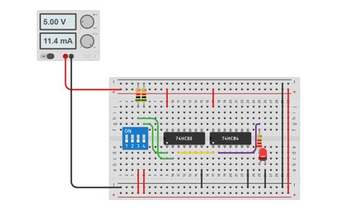 Circuit Design Compuerta Xnor Tinkercad