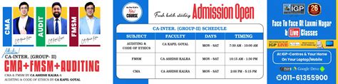 Igp Institute Ca Cs Cma Coaching Classes In India