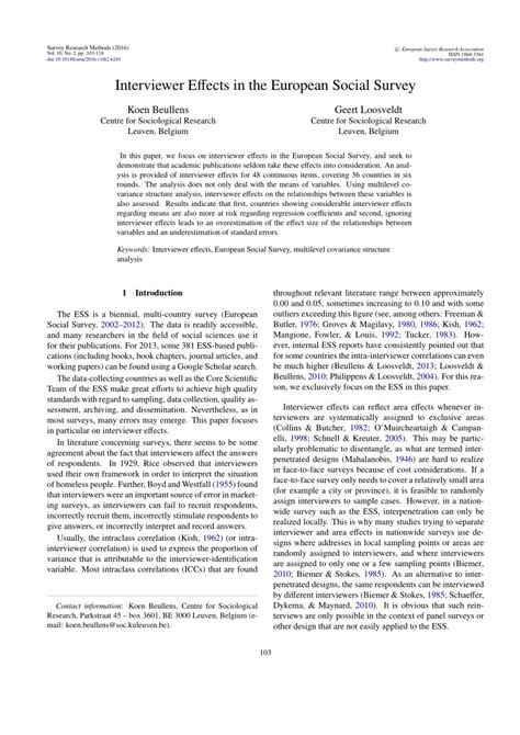 pdf interviewer variance and its effects on estimates