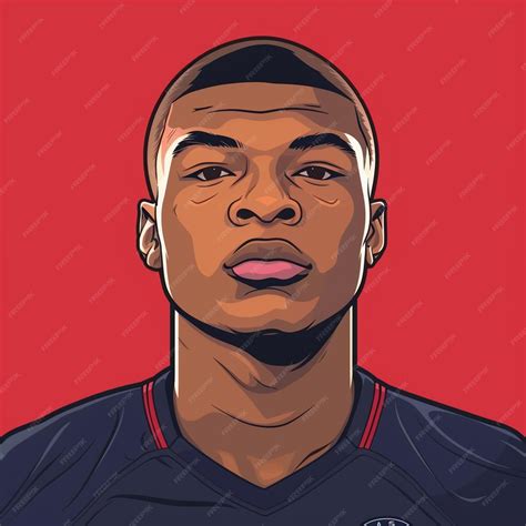 Kylian Mbappe Cartoon Graphic Icon Illustration Premium Ai Generated