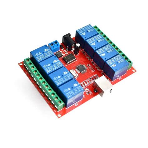 8 Way 12v Computer With Usb Control Switch No Drive Relay Module Pc Intelligent Controller