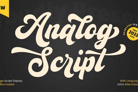 Analog Script Font Måns Grebäck Fontspace