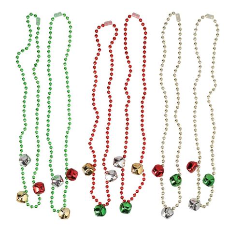 Christmas House Beaded Bell Necklaces Same Day Delivery Dollar Tree