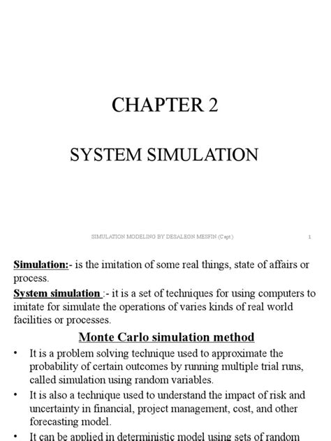 Chapter 2 Pdf Randomness Simulation