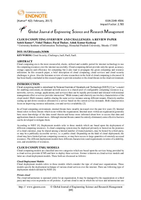 Pdf Cloud Computing Overview And Challenges A Review Paper