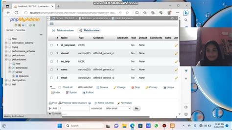 membuat dataabase di php myadmin dan cmd youtube