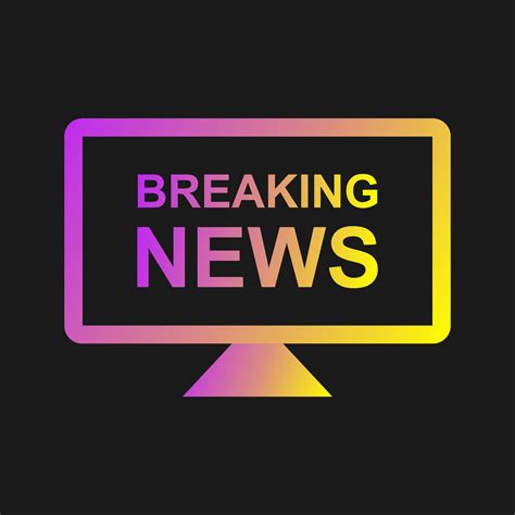 Breaking News On Tv Vector Icon 23755807 Vector Art At Vecteezy