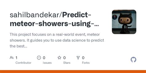 github sahilbandekar predict meteor showers using python this