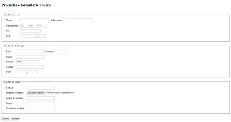 Formulário Html