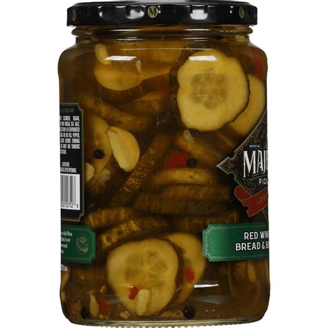 Majestic Picklery Premium Red Wine Vinegar Bread And Butter Chips 24 Fl