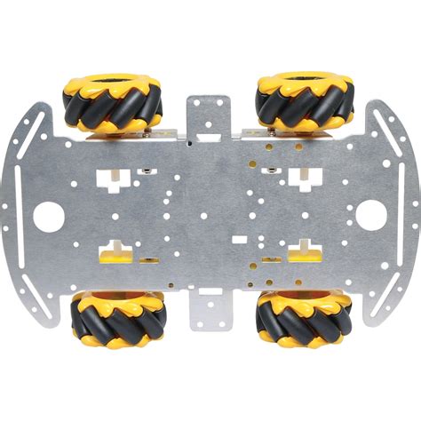 Buy Aluminium Chassis Mecanum Wheel Robotics Base Kit For Omnidirectional Movement Mydeal