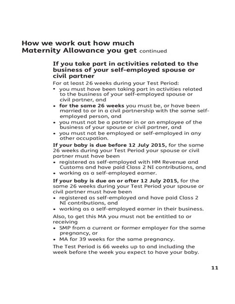 Maternity Allowance Form Uk Free Download