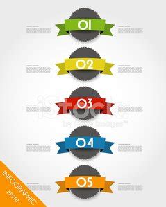 Colorful Ribbons With Numbers Royalty Free Vector Stock FreeImages