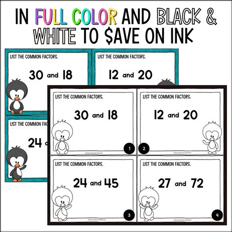 Winter Factors And Multiples Task Cards Curious Classroom Adventures