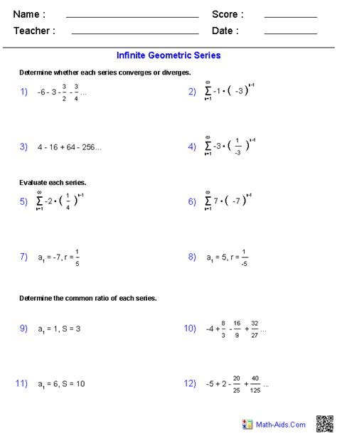 Arithmetic Sequence Worksheet Algebra 1
