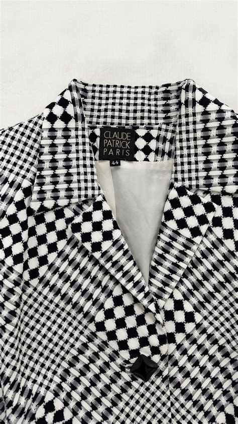 Claude Patrick Of Paris Vintage Black And White Shoulder Pads Womens