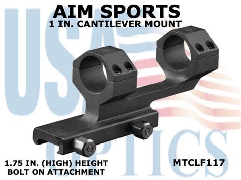 Aim Sports Mtclf117 1 In Cantilever Scope Mount 175 Height Usa Optics