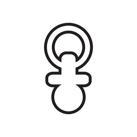 أنيق أبيض وأسود رمز ناقل الحلمة الطفل Ai Eps Uidownload