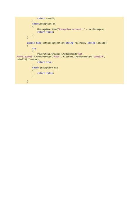 Microsoft Information Protection Implementation Using C And Powershell