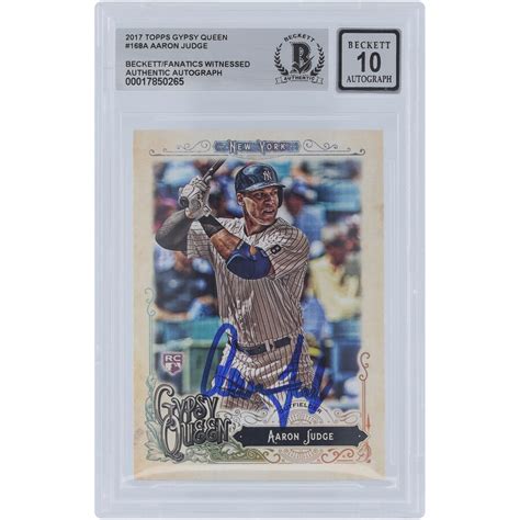 Aaron Judge New York Yankees Autographed 2017 Topps Gq 168 Beckett