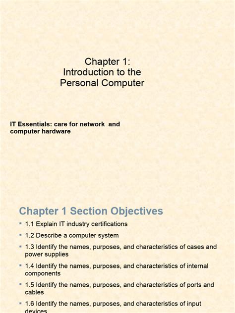 Ite Pc V41 Chapter1 Pdf Random Access Memory Central Processing Unit