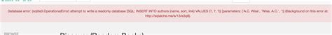 database error sqlite3 operationalerror attempt to write a readonly
