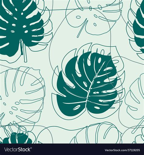 Large Tropical Leaves Royalty Free Vector Image