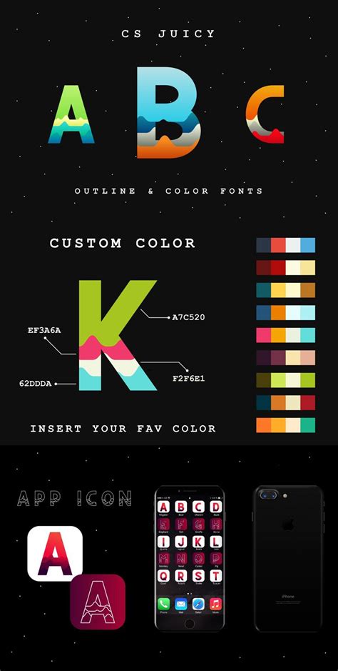 CS Juicy Color Font Outline