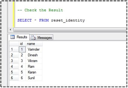 SQL Server - Reset auto number (IDENTITY) column in SQL Server - Varinder Sandhu