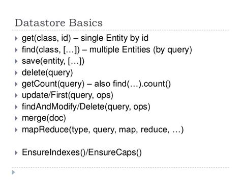 Mongodb Easy Java Persistence With Morphia